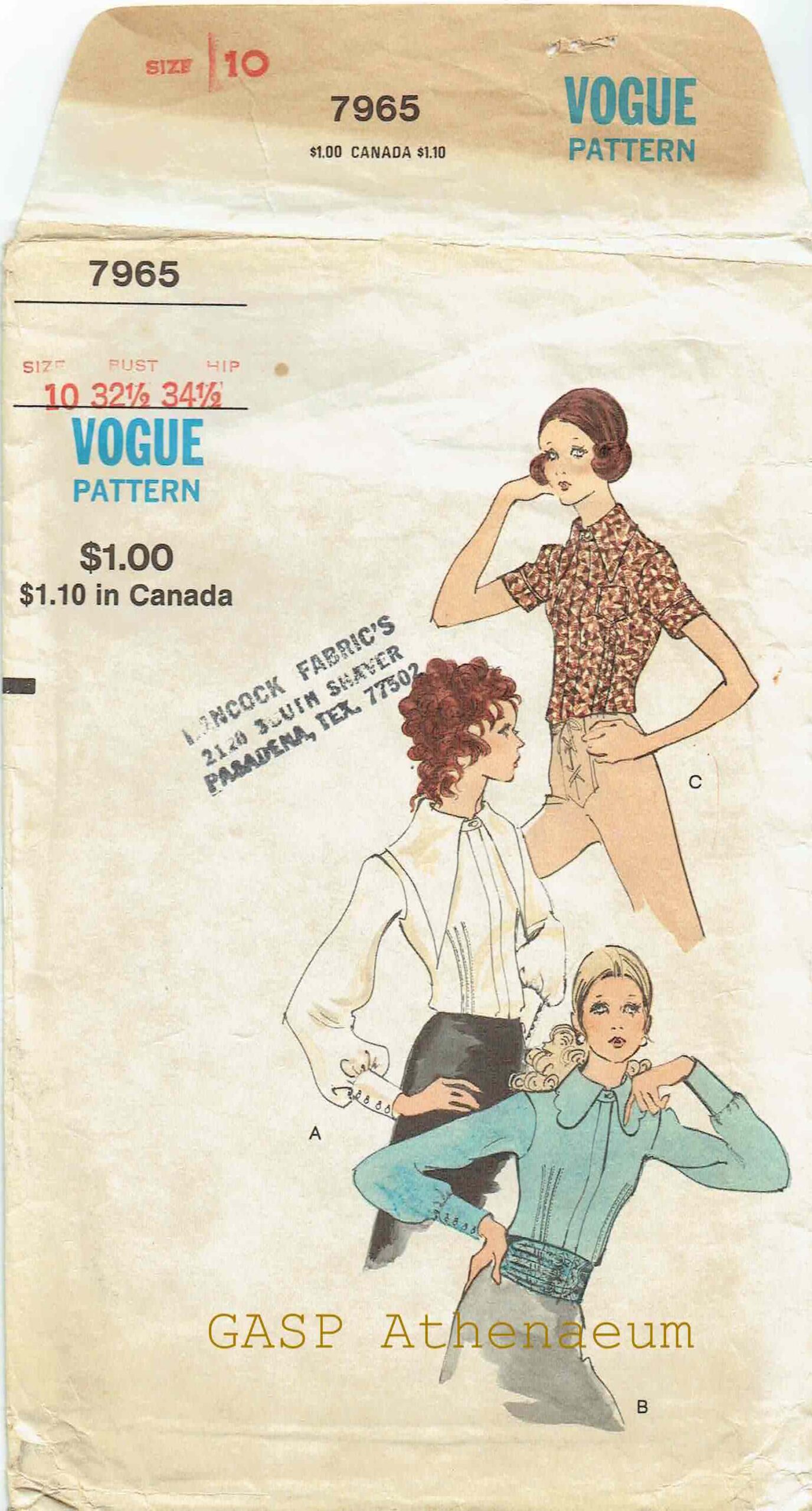 Vogue 7000's Pattern Index 1970's - GASP Archives