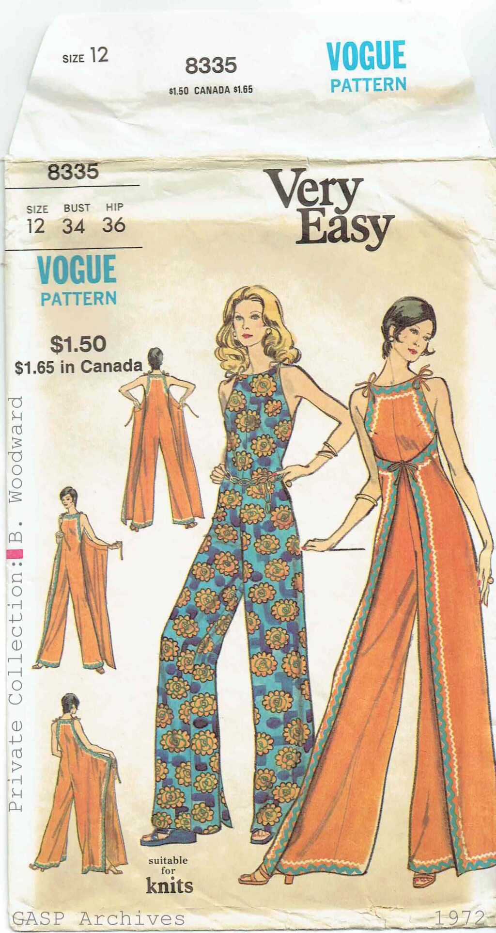 Vogue 8335 (1972) Size 12 PDF - GASP Archives
